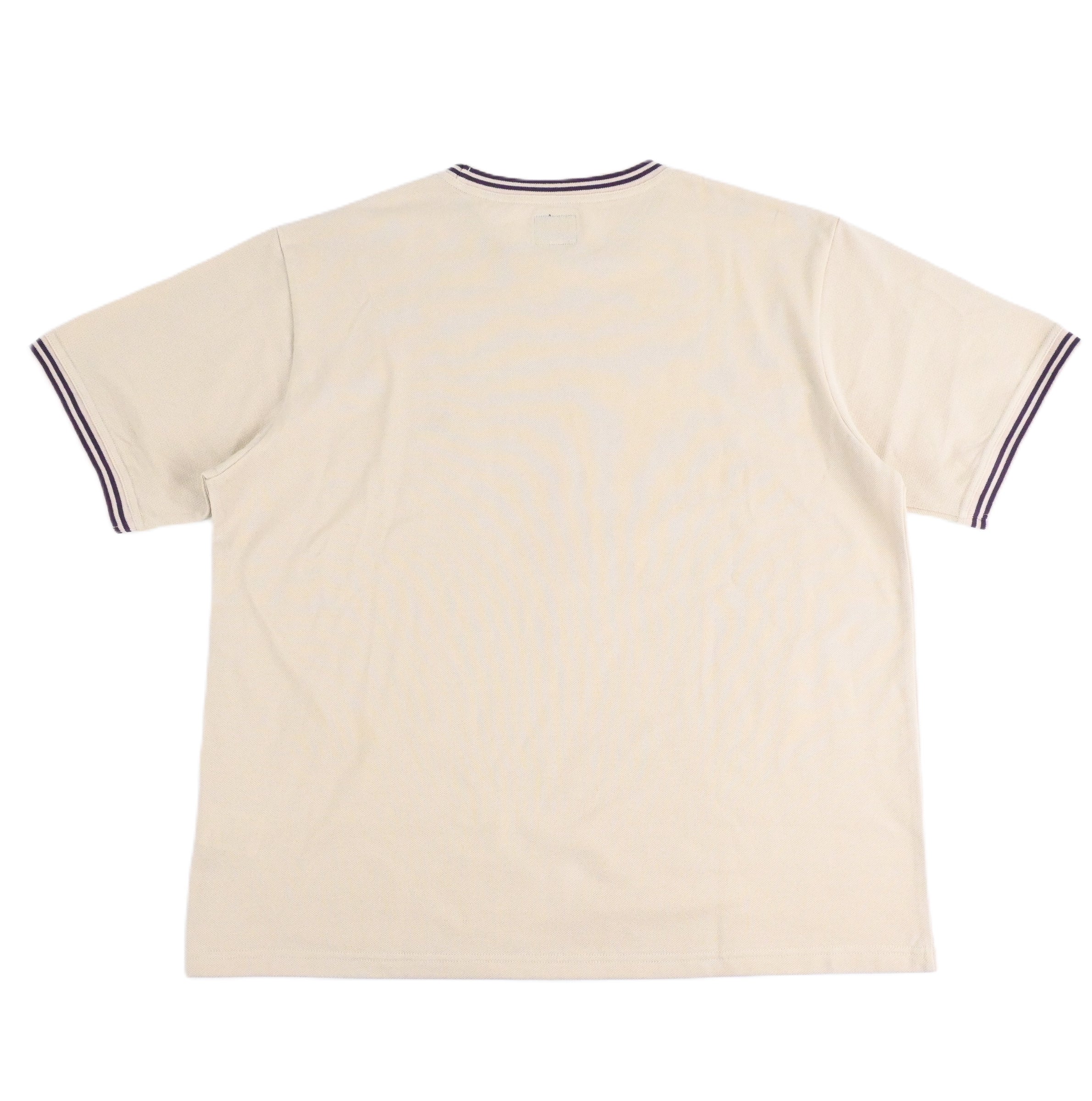 Ringer Tee - Cotton Pique Beige– BASIES